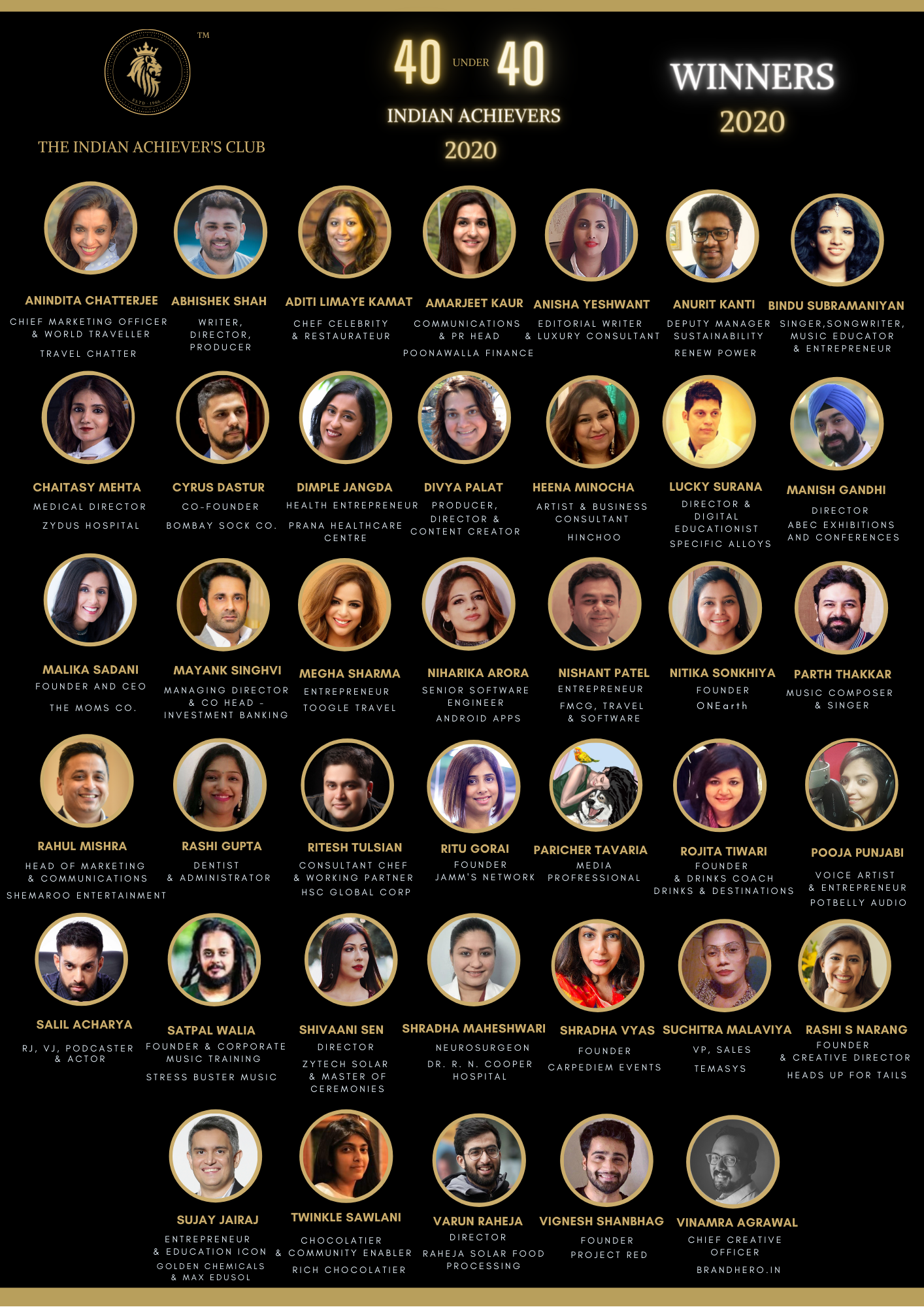 40 under 40 - THE INDIAN ACHIEVER'S CLUB